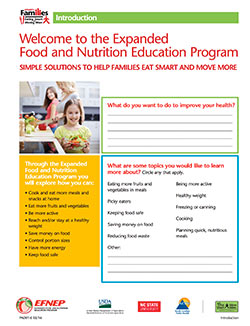 Handouts - EFNEP - Expanded Food and Nutrition Education Program